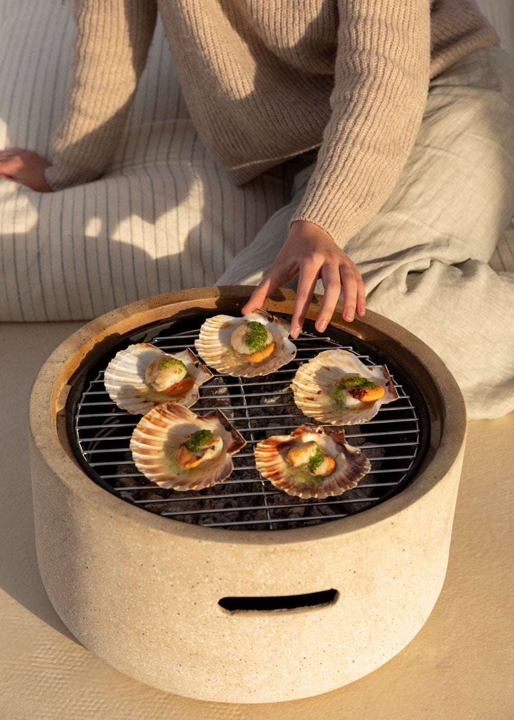 Brasero exterior con grill - FIRE BOWL GRILL - Create