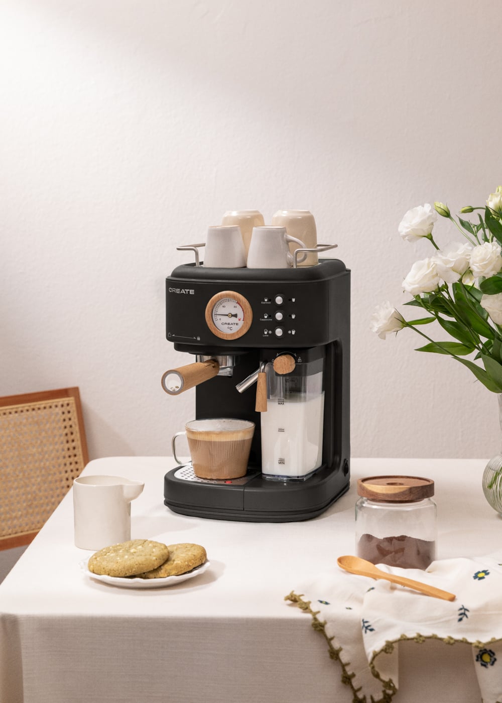 Cafetera express semiautomática 20bar - THERA RETRO PRO - Create