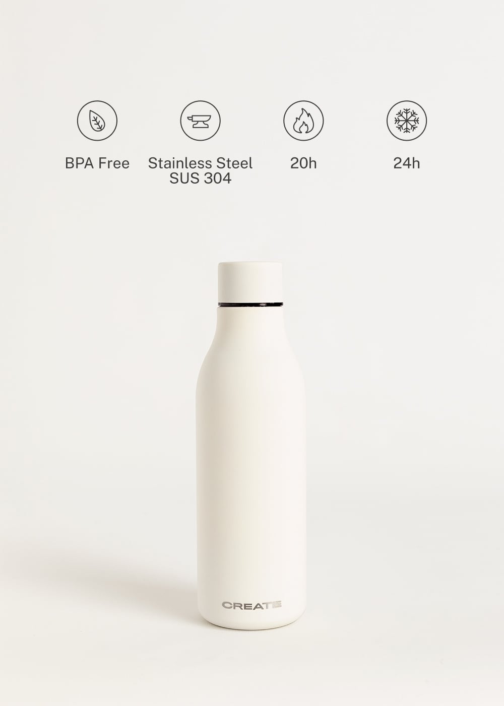 Botella térmica de acero inoxidable 550ml - BOTTLE STUDIO - Create