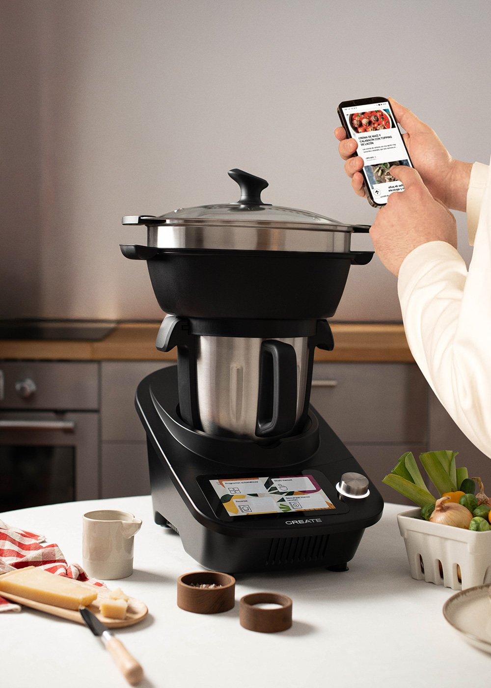Robot de cocina inteligente multifunción con pantalla táctil - CHEFBOT TOUCH PRO CONNECT - Create