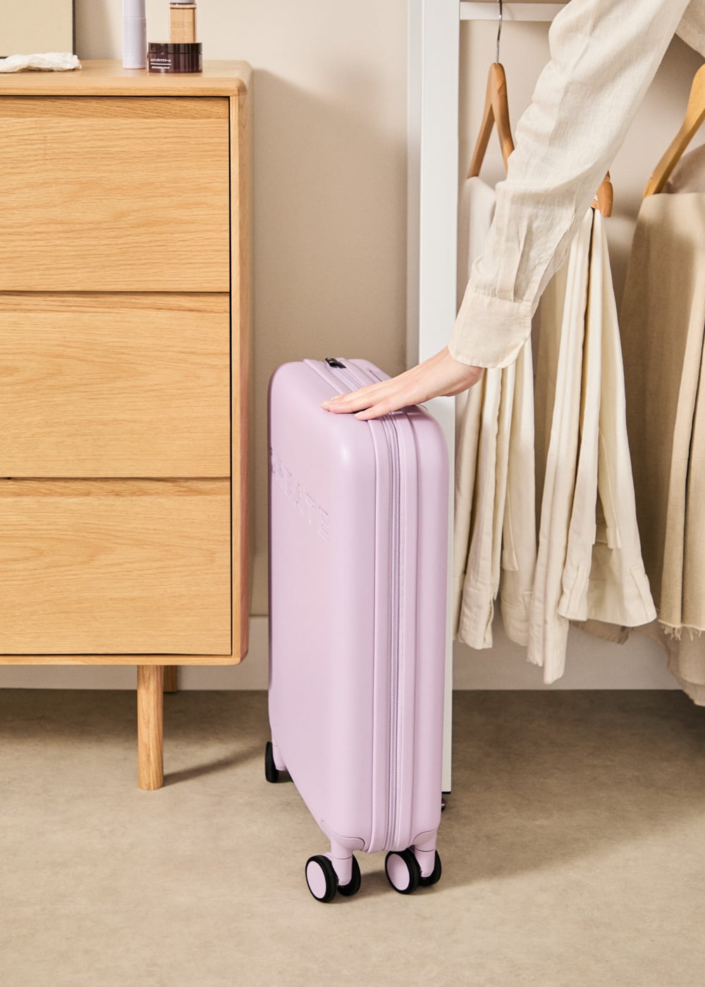 Valise cabine rigide pliable en polycarbonate avec serrure TSA et roues ...