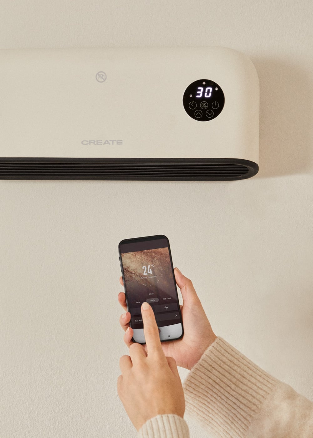 Riscaldatore ceramico a parete o da pavimento con WiFi - WARM WALL PRO ...