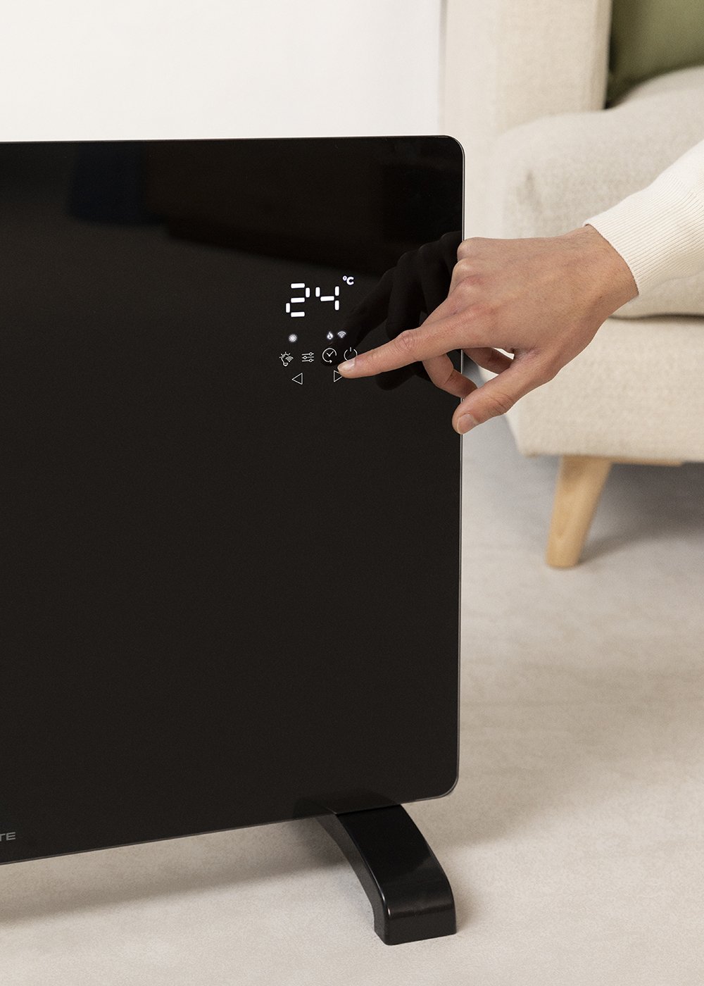 Elektrische glazen convector met Wifi - WARM CRYSTAL 1500W - Create