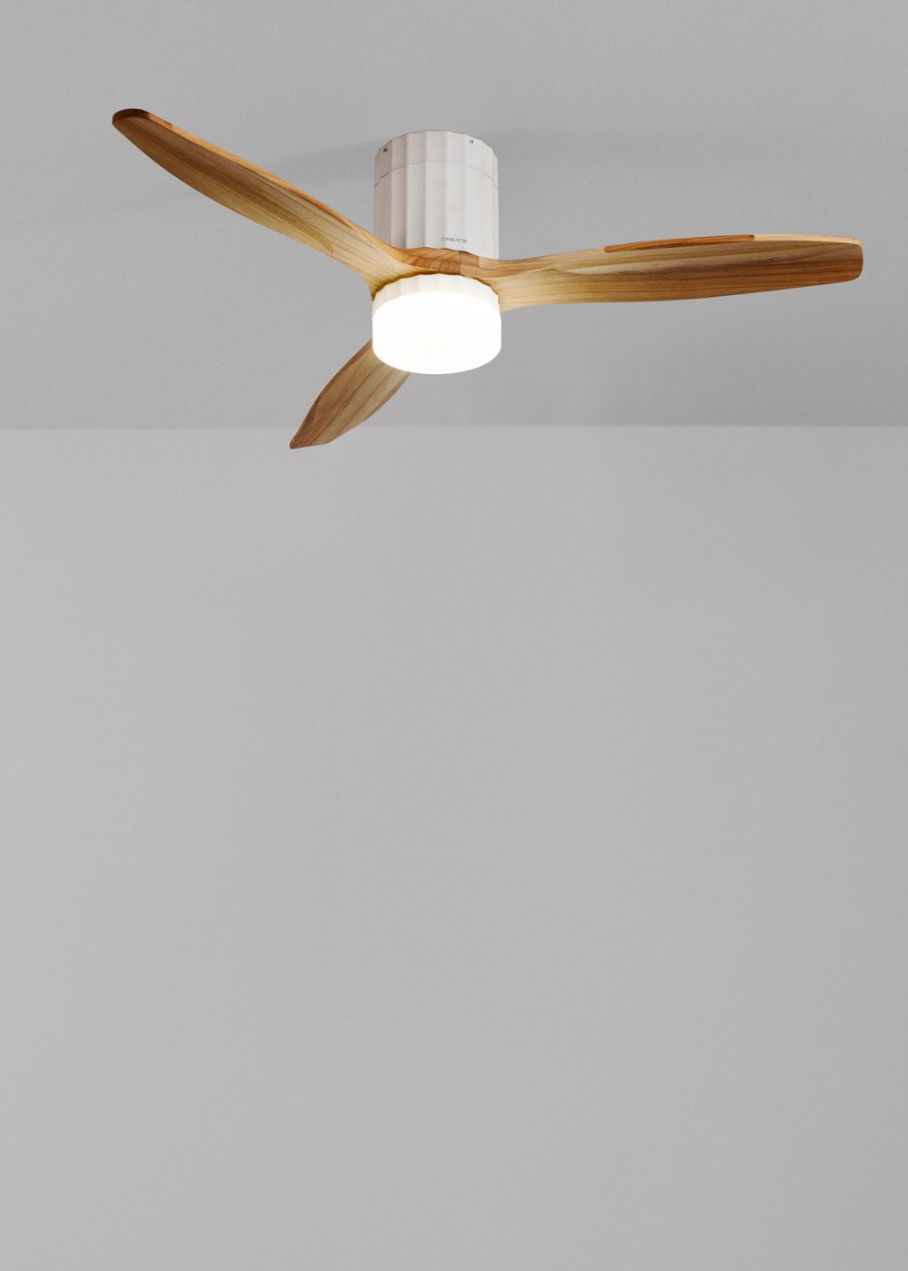 Plafondventilator 40W silent Ø132 cm 100% hout - WIND CALM LINE - Create