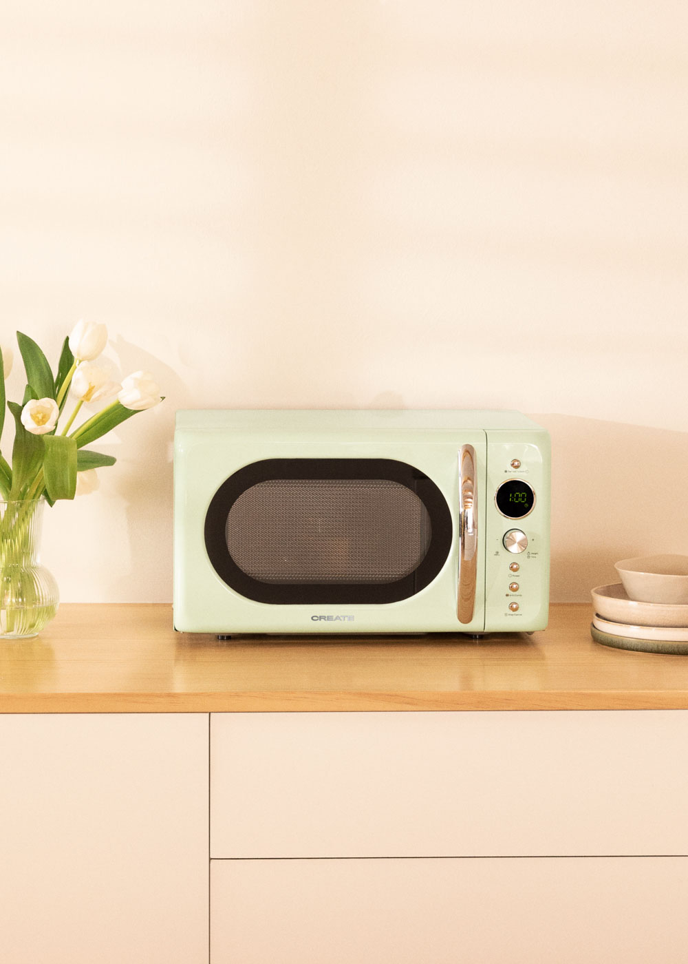 MICROWAVE RETRO - Micro-ondas grill digital 900 W - Create