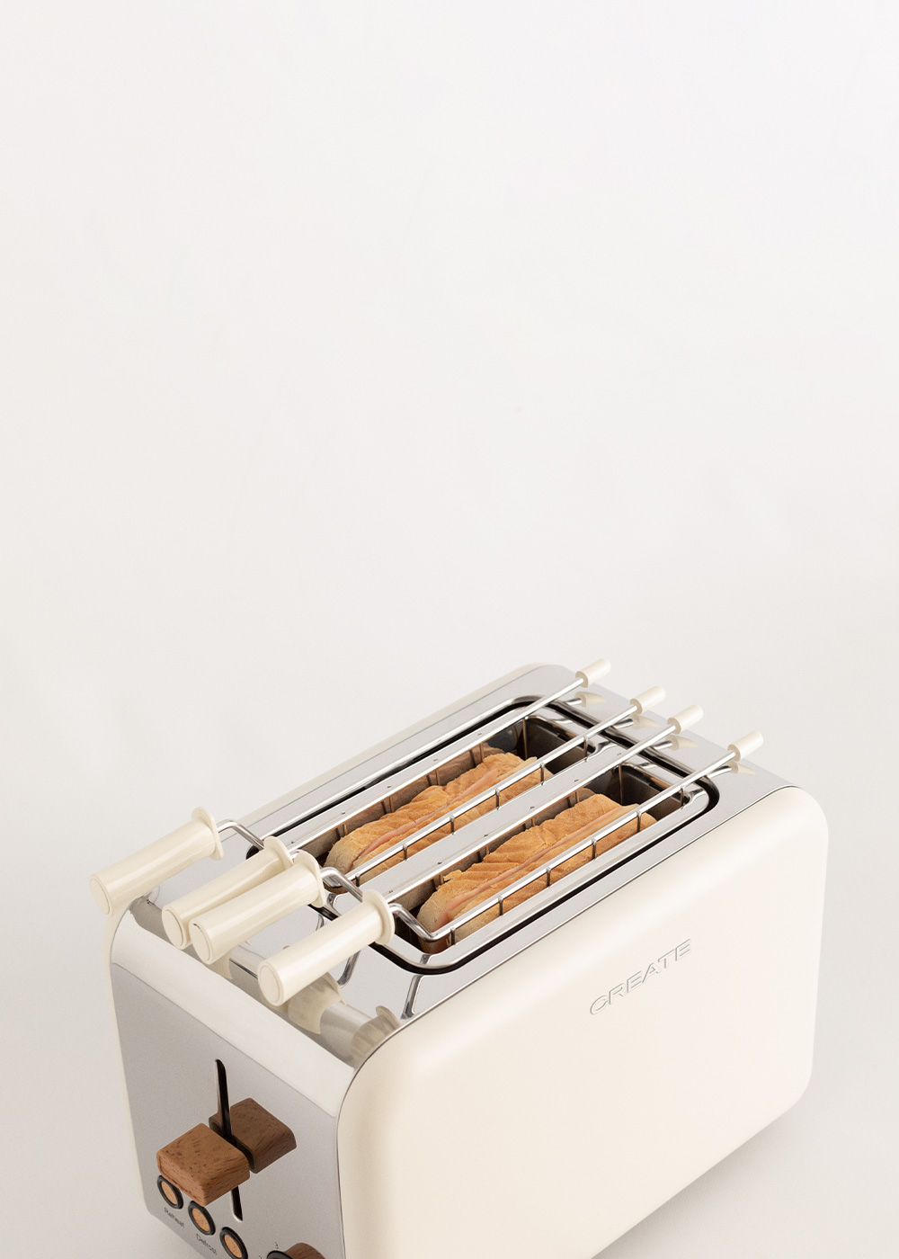 Pack TOAST RETRO Pequena Torradeira para fatias largas+ 2 PINÇAS DE ...