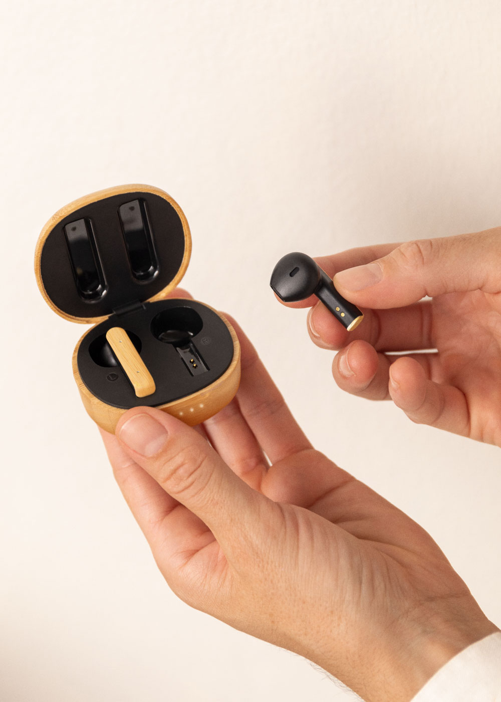 Earphones Bamboo Auscultadores Bluetooth Sem Fios Create
