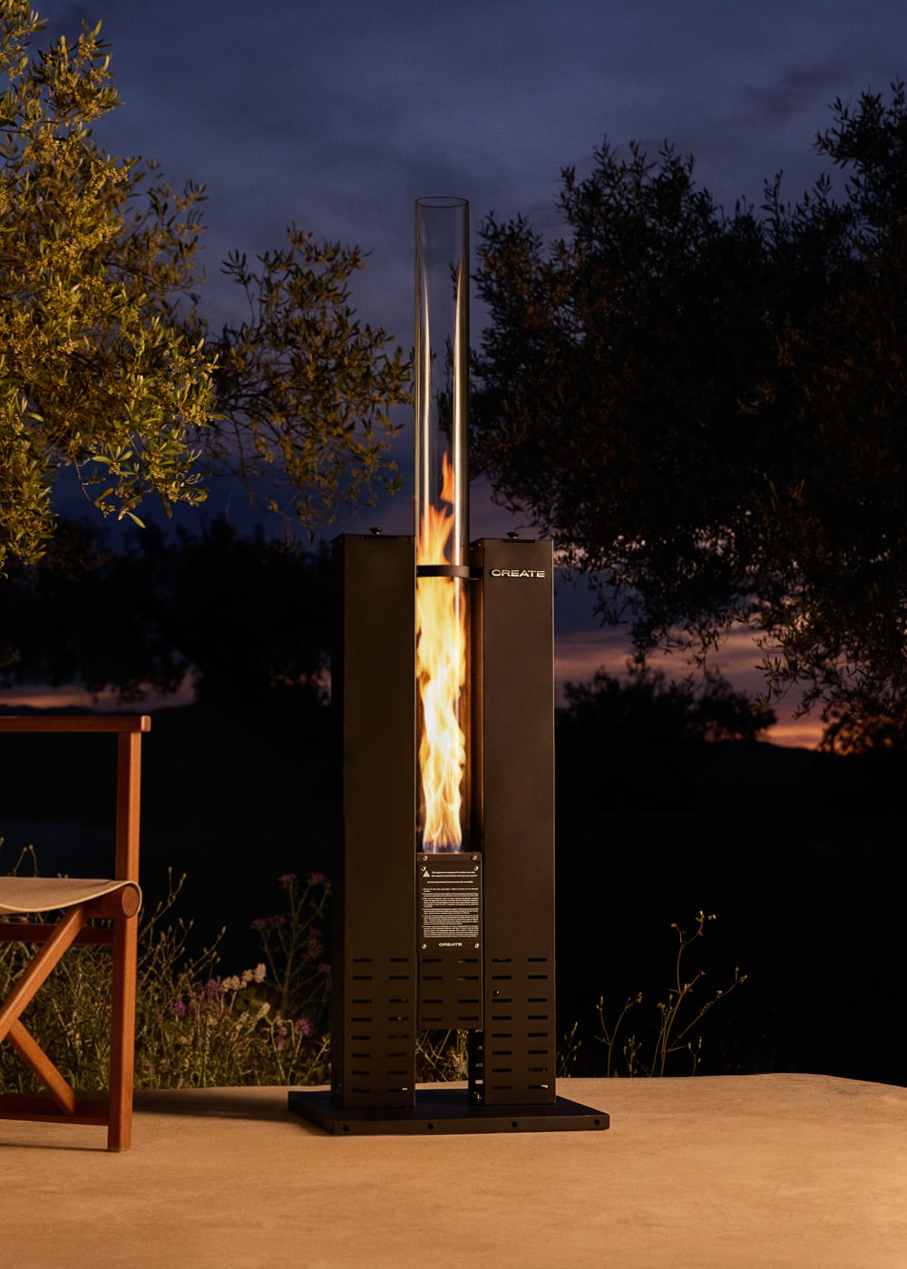 Aquecedor a pellets de exterior 8,2 kW sem fumo - FIRE TUBE HEATER - Create
