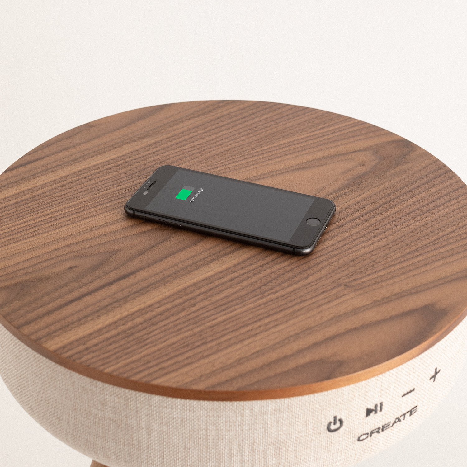 SPEAKER TABLE - Bluetooth Speaker Table and Wireless Smartphone Charger ...