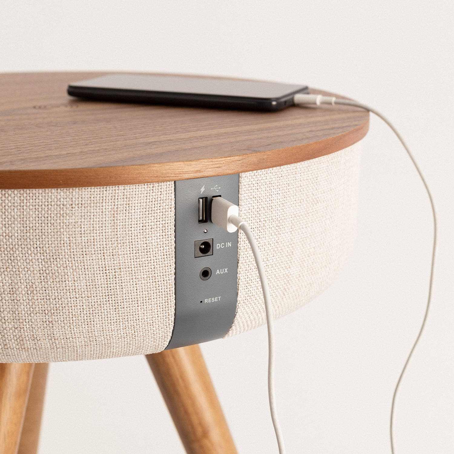 SPEAKER TABLE - Bluetooth Speaker Table and Wireless Smartphone Charger ...