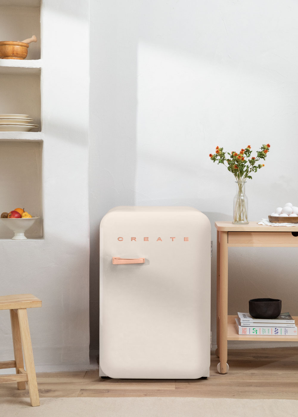 Retro-style refrigerator - FRIDGE RETRO 107L - Create