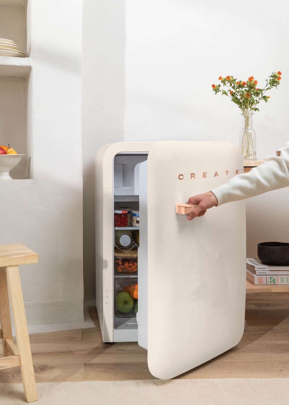 Retro-style refrigerator - FRIDGE RETRO 107L - Create