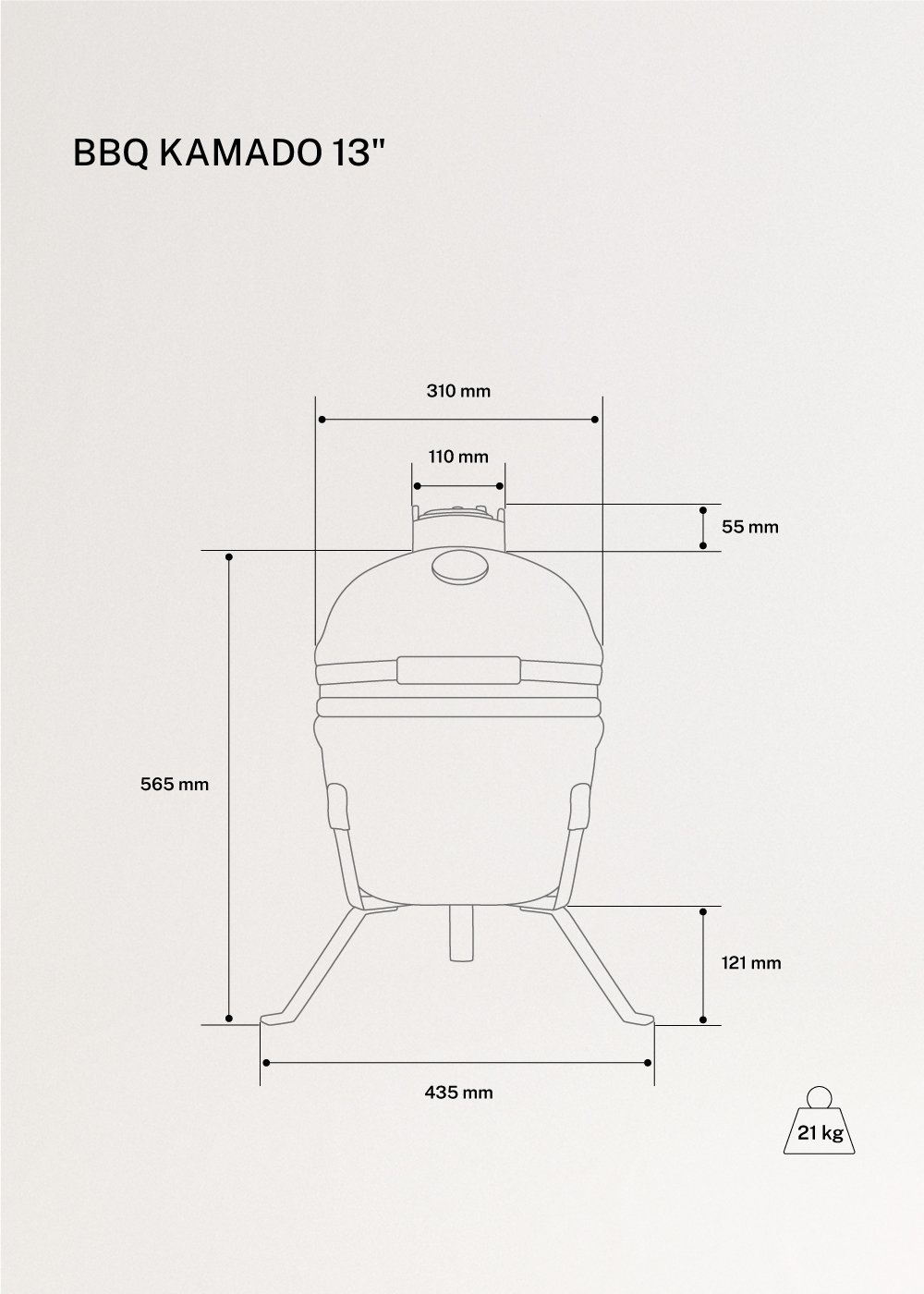 BBQ KAMADO - Ceramic smoker barbecue grill - Create