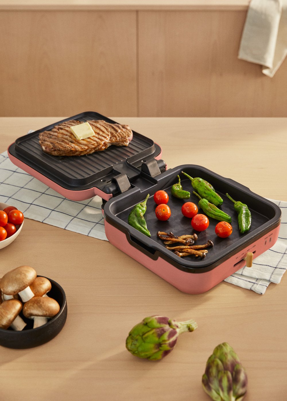 Multifunction grill with 180º opening - STONE STUDIO PRO - Create