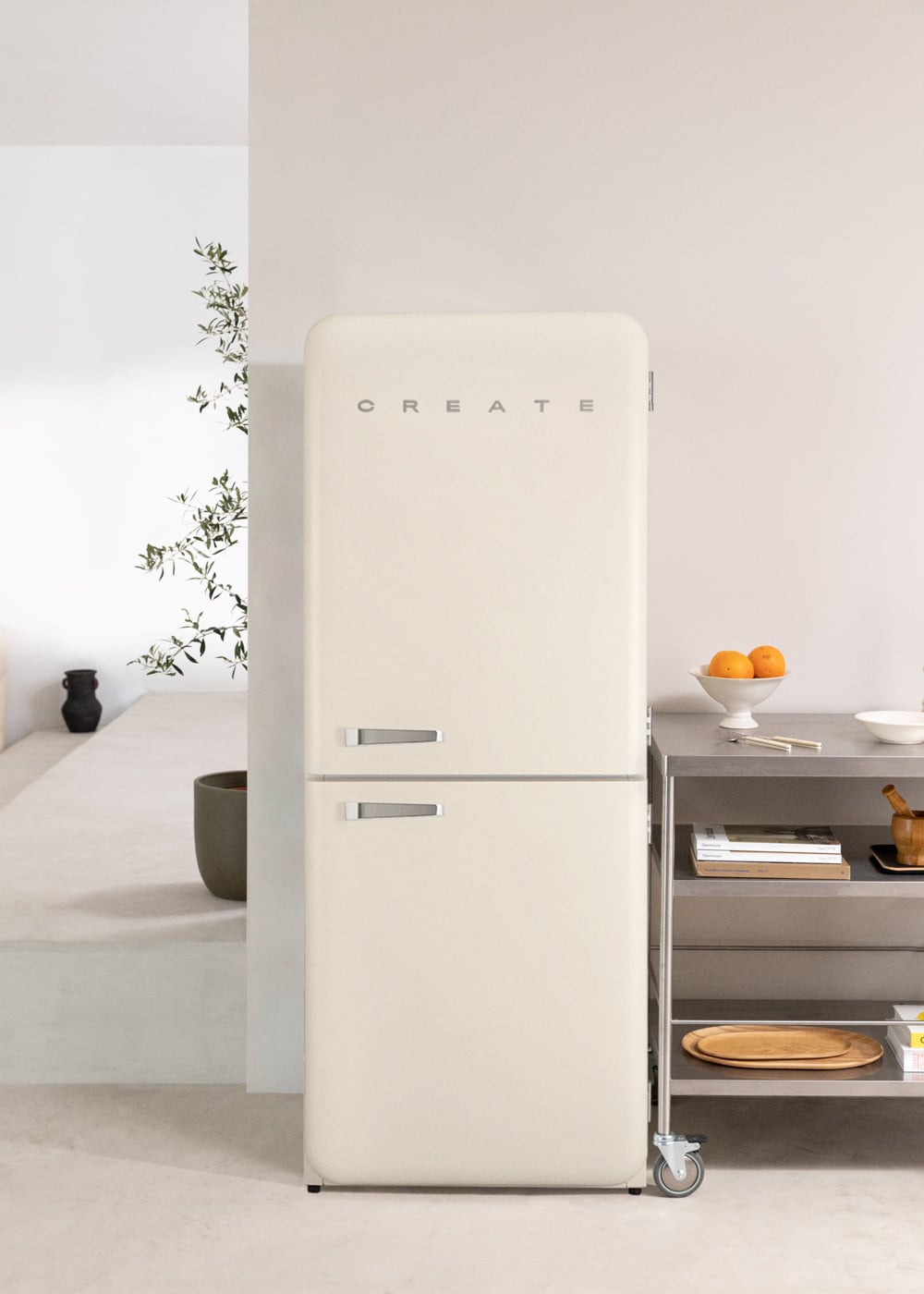 Retro Style Combi Refrigerator - FRIDGE RETRO COMBI 401L - Create