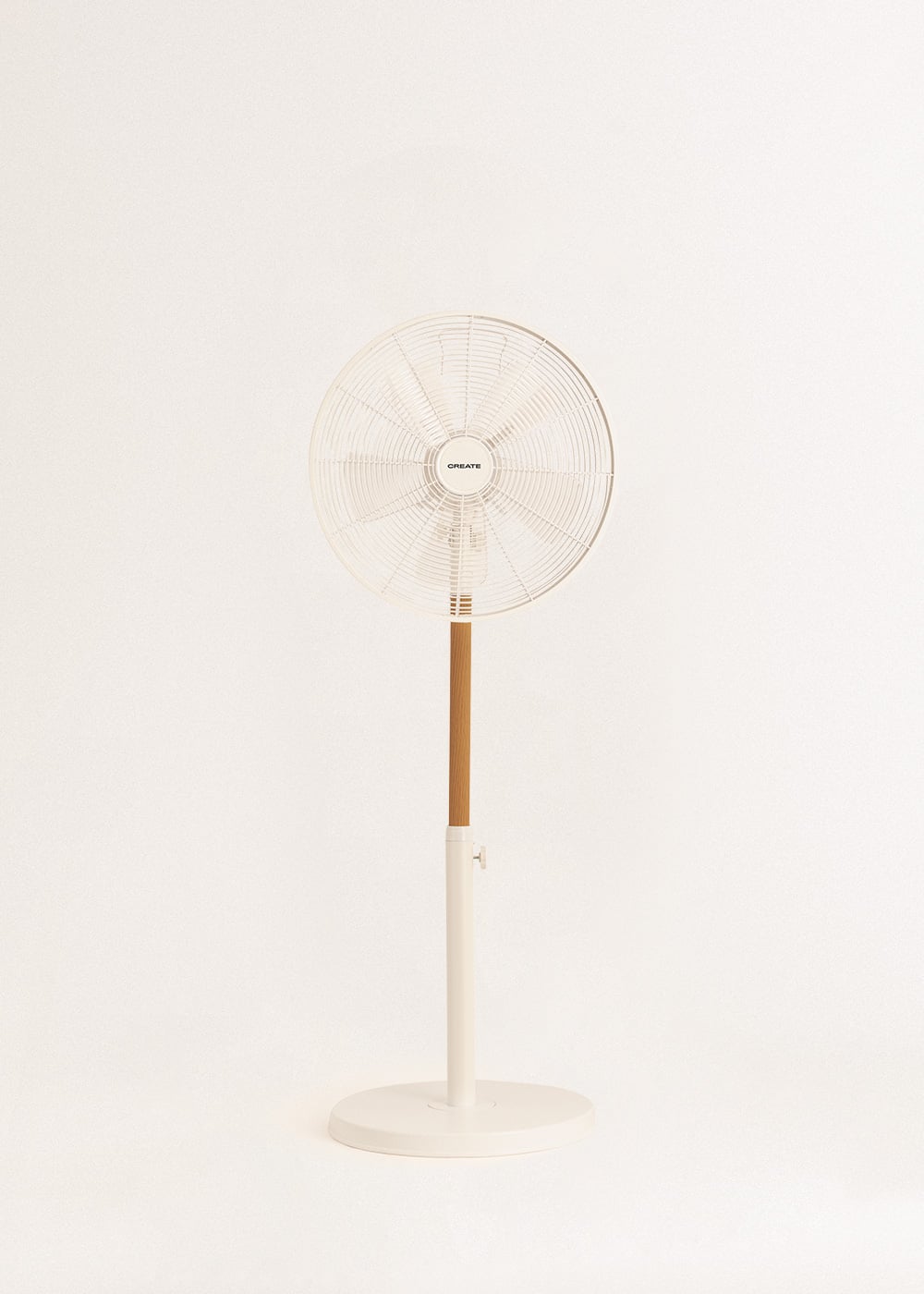 50W Oscillating Retro Style Standing Fan - AIR STAND WOOD - Create