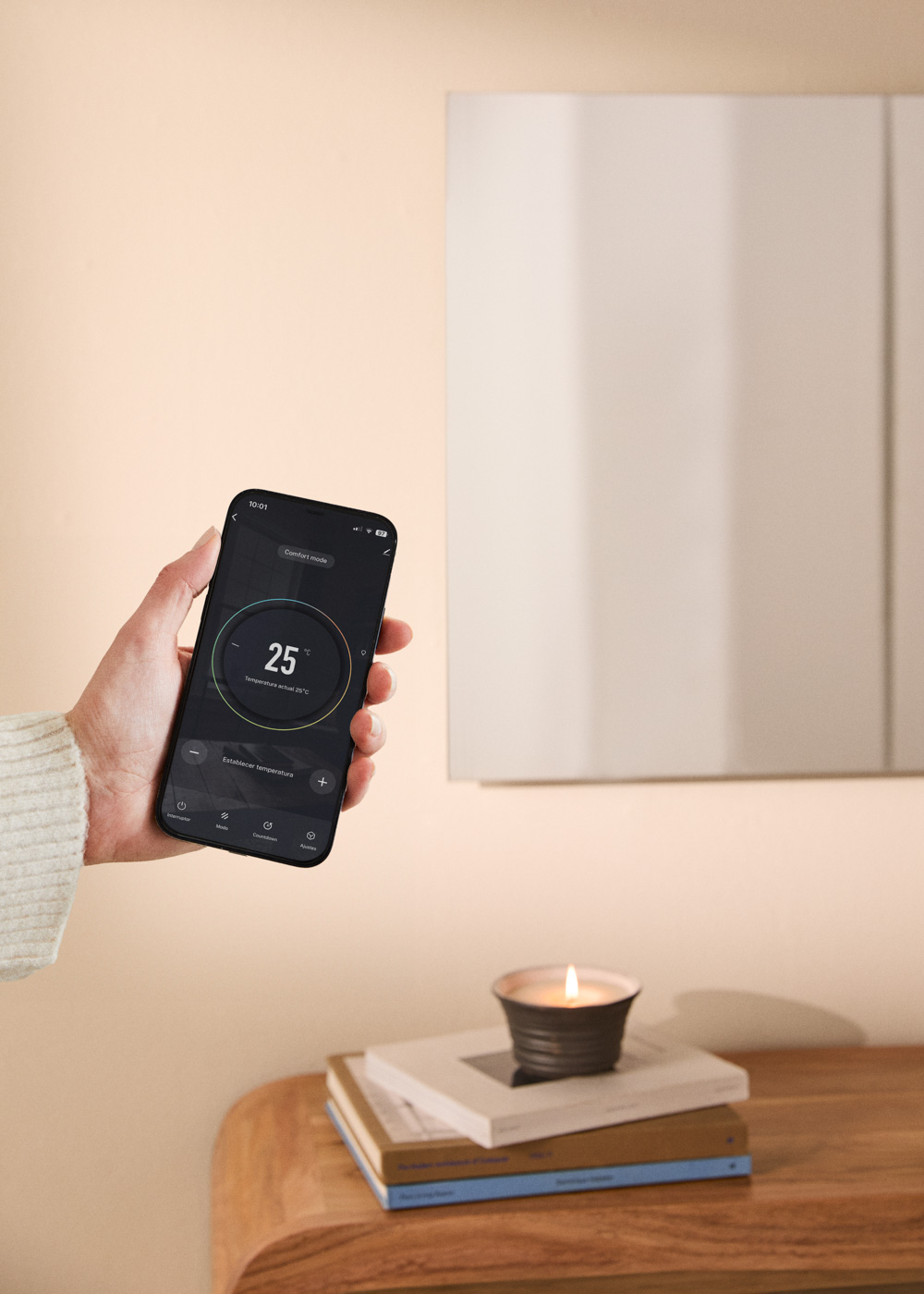Wall-mounted infrared heater with WiFi - WARM MIRROR IR - Create