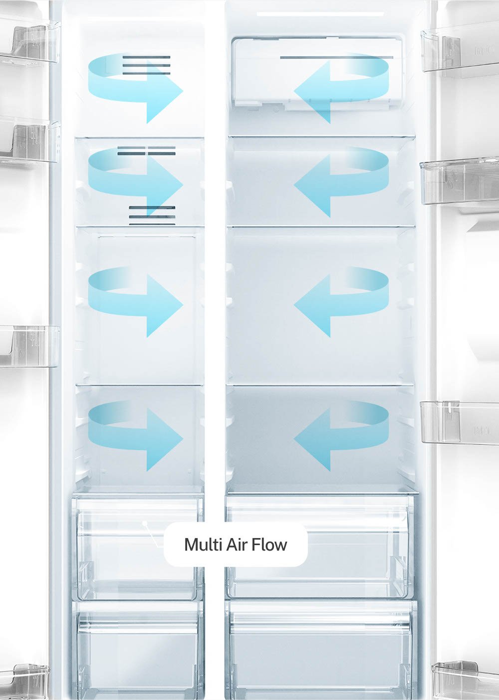 550L side-by-side refrigerator No Frost - FRIDGE STUDIO SIDE BY SIDE ...