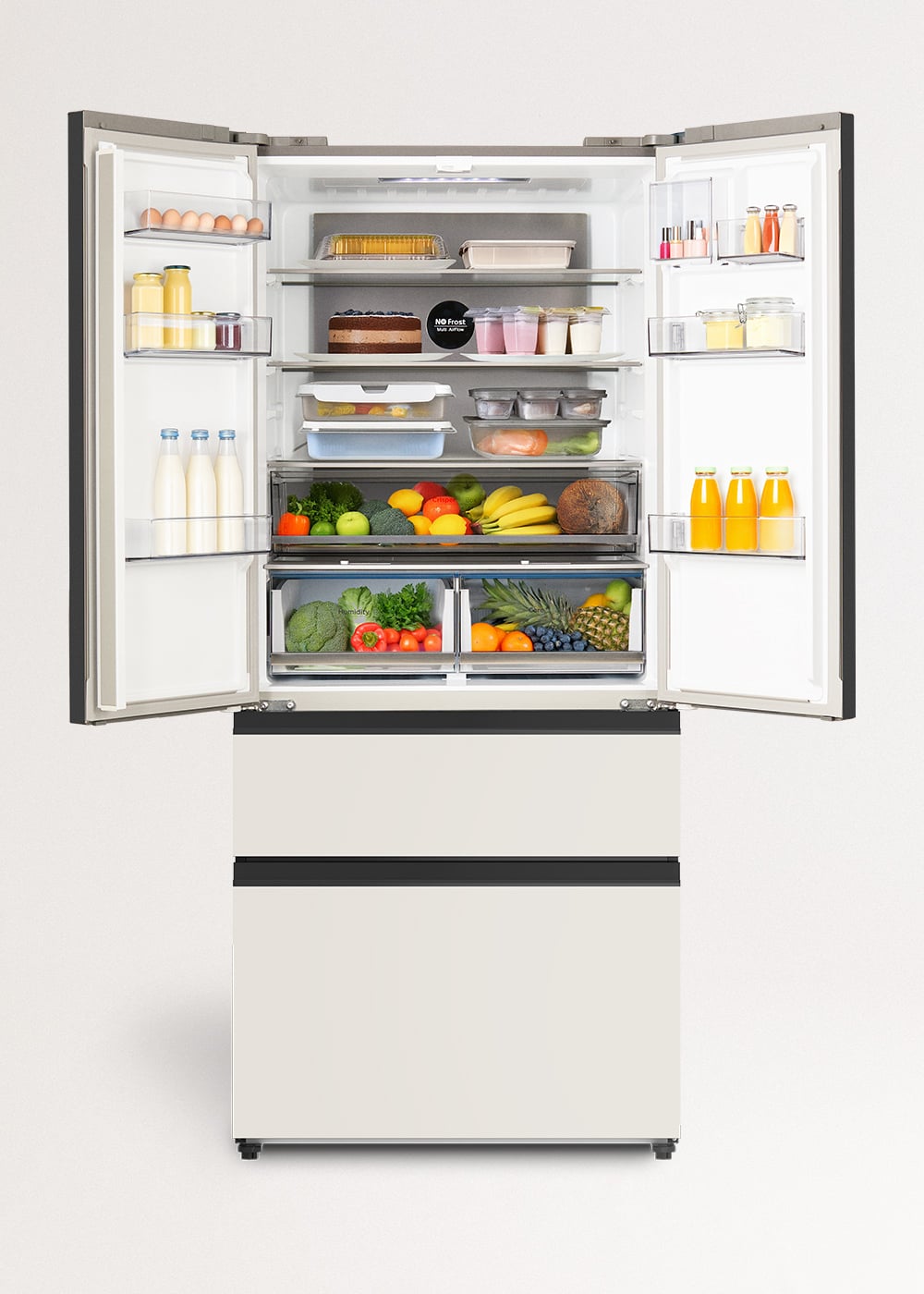 French door style fridge 509L No Frost with Space Pro and Care+ ...